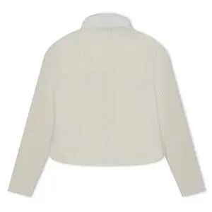 Moncler Padded Wool Zip Up Cardigan