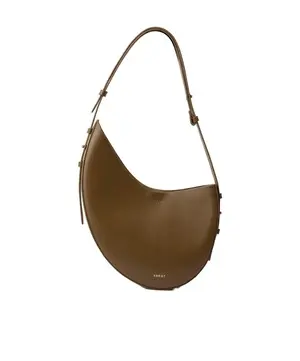 Soeur Solid Color Shoulder Bag - Brown