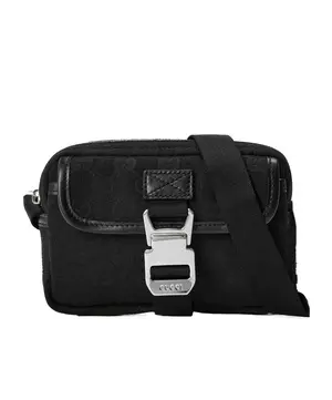 Gucci Solid Crossbody Bag - Black