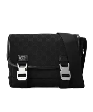 Gucci Solid Color Cross Body Bag - Black