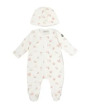 Moncler Printed Cotton Set With Hat - No