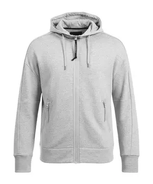 C.P. COMPANY Diagonal Raised Fleece Lens Zip Hoodie