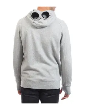 C.P. COMPANY Diagonal Raised Fleece Lens Zip Hoodie