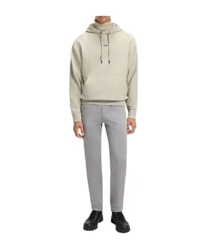 Hugo Boss Boss Contrast Logo Hoodie In Cotton Terry