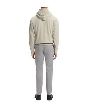 Hugo Boss Boss Contrast Logo Hoodie In Cotton Terry