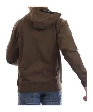 C.P. COMPANY Diagonal Raised Fleece Lens Hoodie