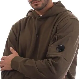C.P. COMPANY Diagonal Raised Fleece Lens Hoodie