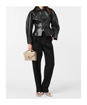 Bottega Veneta Puff Sleeve Leather Jacket
