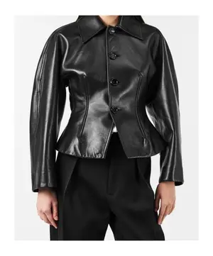 Bottega Veneta Puff Sleeve Leather Jacket