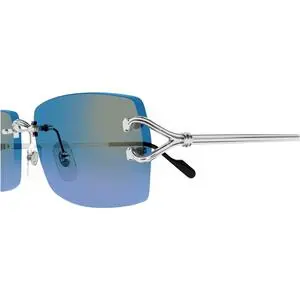 Cartier Rimless Rectangular Sunglasses