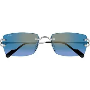 Cartier Rimless Rectangular Sunglasses