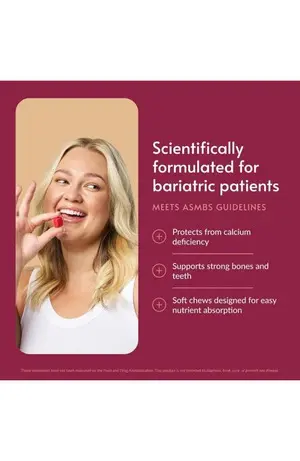 BARIATRIC ADVANTAGE Calcium Citrate Chewy Bites Highly Absorbable Vitamin D3 Supplement 90 Count