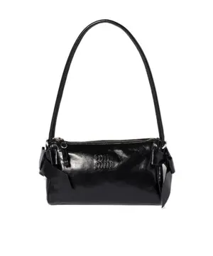Miu Miu Shiny Leather Pouch - Black
