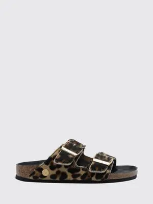 BIRKENSTOCK Leopard Print Heeled Sandals - Brown