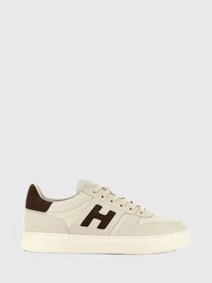 Hogan H668 Leather Trainers With Side H Logo - White