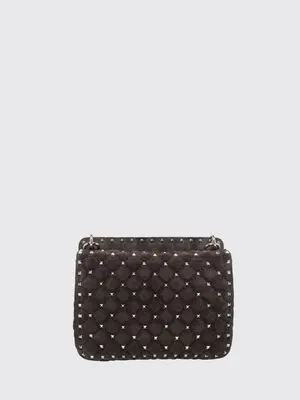 Valentino Garavani Rockstud Leather Handbag With Studs And Chain Strap - Brown