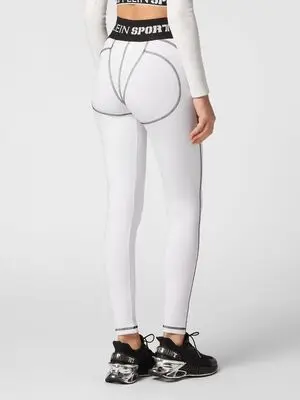 PLEIN SPORT Leggings With Contrast Stitching - White