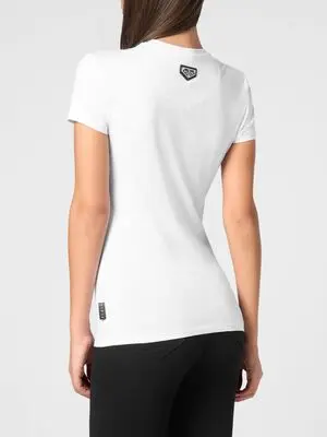 Philipp Plein Embellished Heart And Dagger T-shirt - White