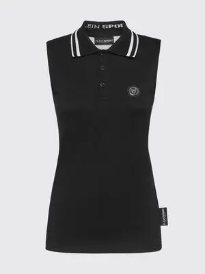 PLEIN SPORT Sleeveless Polo Shirt - Black