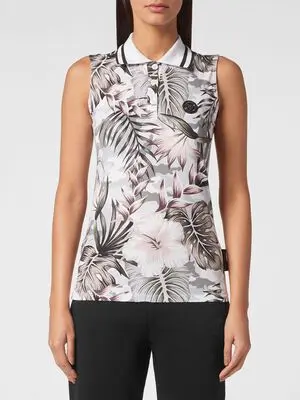 PLEIN SPORT Sleeveless Polo Shirt - Multicolor