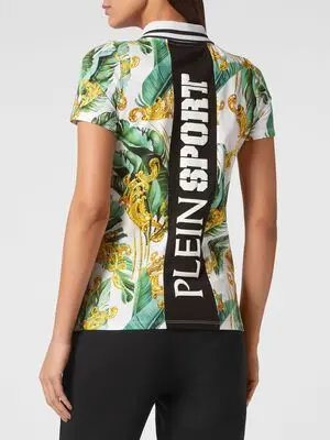 PLEIN SPORT Tropical Print Polo Shirt