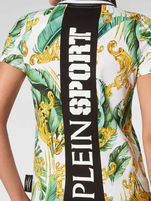 PLEIN SPORT Tropical Print Polo Shirt
