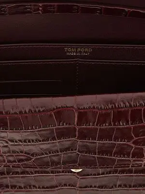 TOM FORD Croc Effect Handbag - Red
