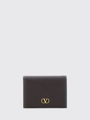 Valentino Garavani Vlogo Signature Grained Calfskin Bifold Wallet - Brown