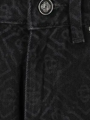 Casablanca Monogrammed Wide-leg Jeans