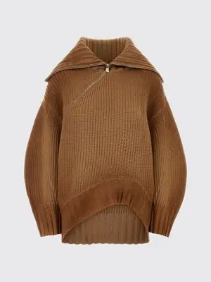 Attico Quarter Zip Ribbed Sweater