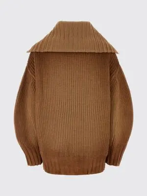 Attico Quarter Zip Ribbed Sweater