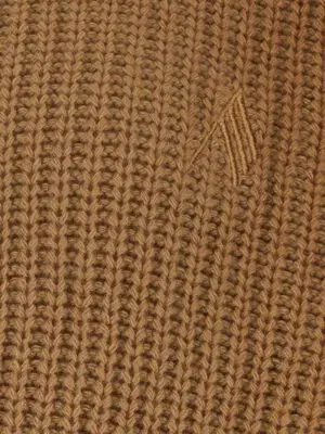 Attico Quarter Zip Ribbed Sweater