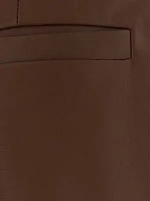 Sportmax Tailored Leather Trousers With Button Detailing