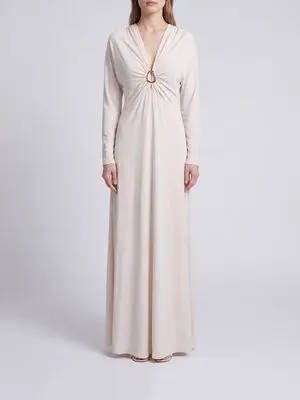 FORTE_FORTE Maxi Dress With Ring Detail - Ivory