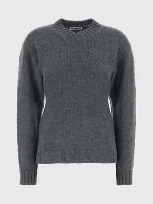 JIL SANDER Ribbed V-neck Pullover - Grey