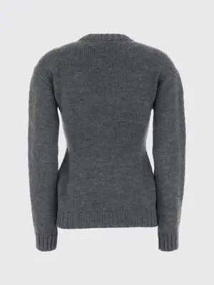 JIL SANDER Ribbed V-neck Pullover - Grey
