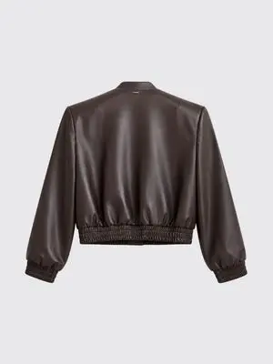 TWINSET Leather Bomber Jacket