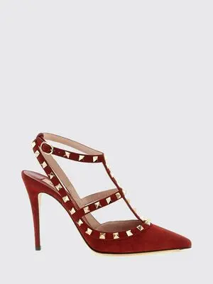 Valentino Garavani Rockstud Slingback Court Shoes - Red