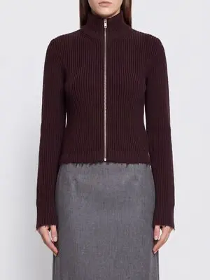 MAISON MARGIELA Ribbed Zip-up Sweater