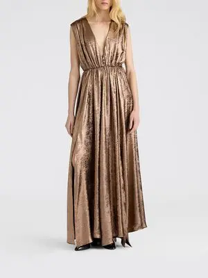 Momoni Metallic Maxi Dress