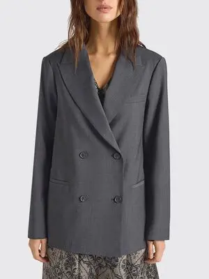 Momoni Double Breasted Blazer - Charcoal