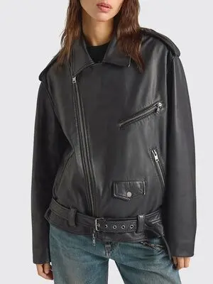 Momoni Leather Biker Jacket