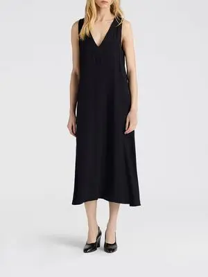 Momoni V-neck Midi Dress - Black