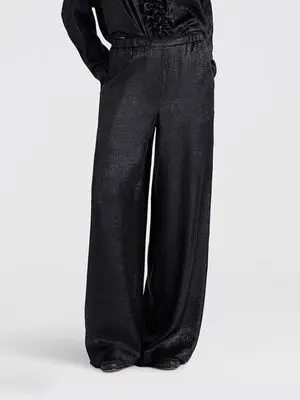 Momoni Wide Leg Pants - Black