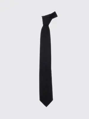 TOM FORD Geometric Pattern Pure Silk Tie Black 1