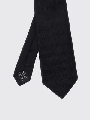 TOM FORD Geometric Pattern Pure Silk Neck Ties - Black 1