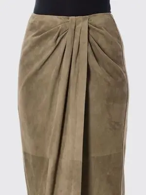 Ralph Lauren Suede Draped Skirt