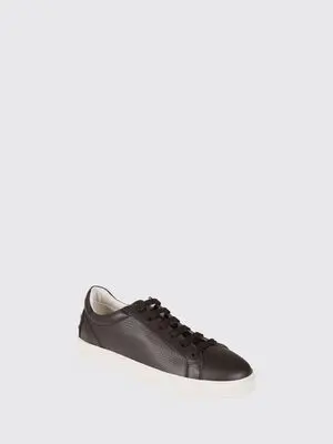 TOD'S Leather Lace-up Sneakers - Brown