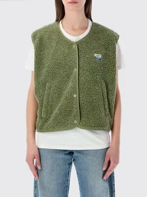 American Vintage Padded Fleece Vest - Green