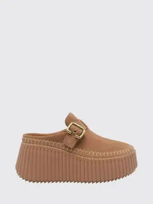 Chloé Heeled Mules With Buckle Detail - Brown